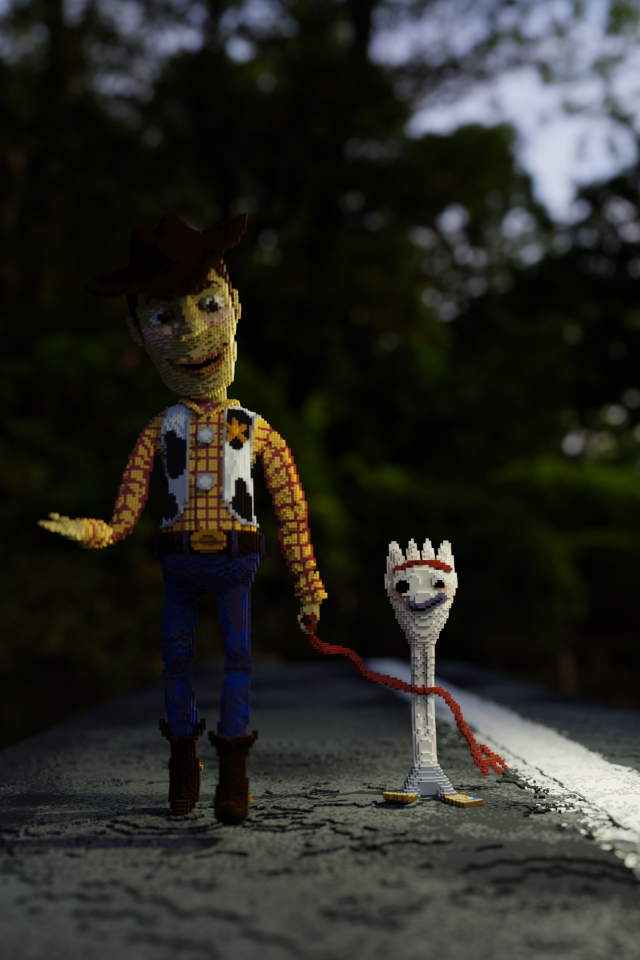 Minecraft Toy Story 4 Woody and Forky My Favorite summer movie ...