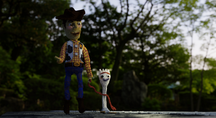 Minecraft Toy Story 4 Woody and Forky My Favorite summer movie ...