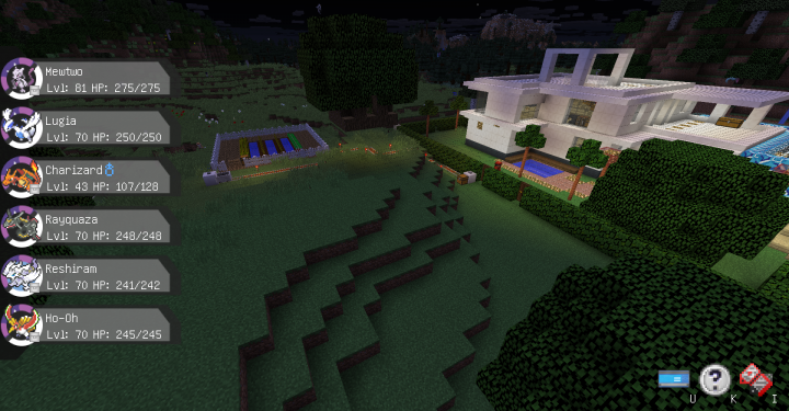 Pixelmon mod + Modern House map Minecraft Map