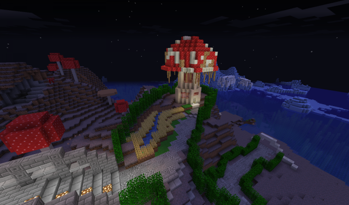 my mushroom village Minecraft Map
