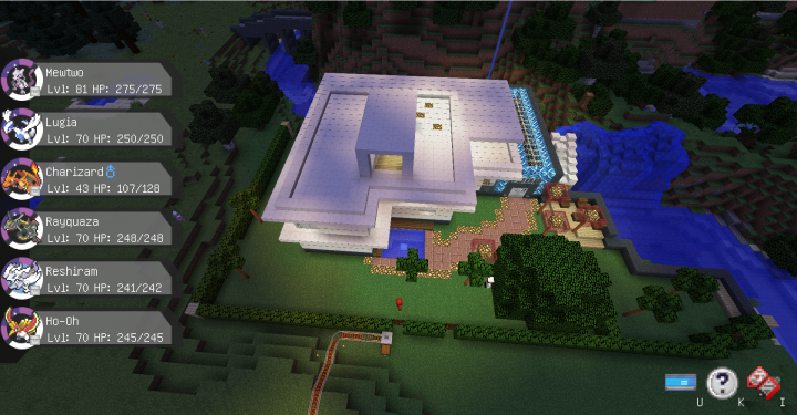 Pixelmon mod + Modern House map Minecraft Map