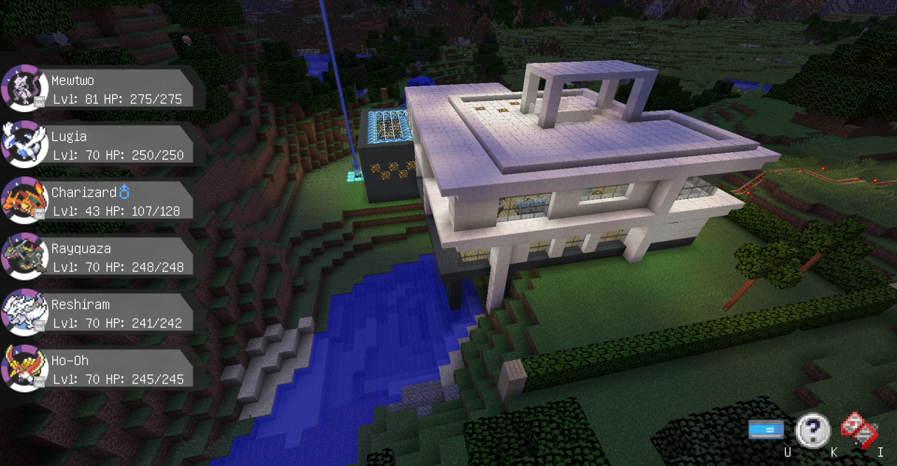 Pixelmon mod + Modern House map Minecraft Map