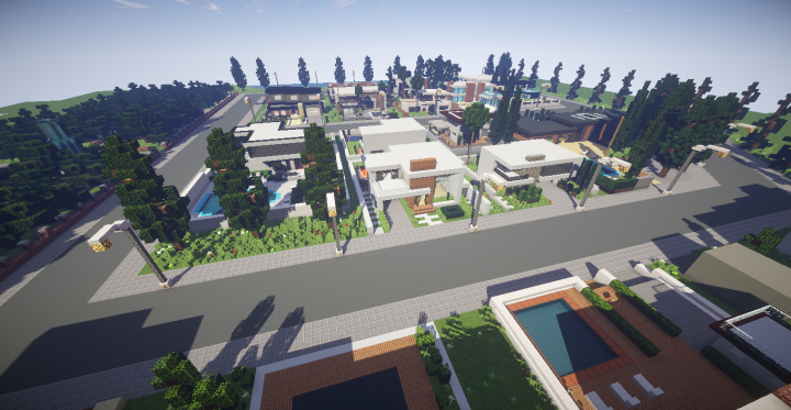 Modern Neighborhood Minecraft Map