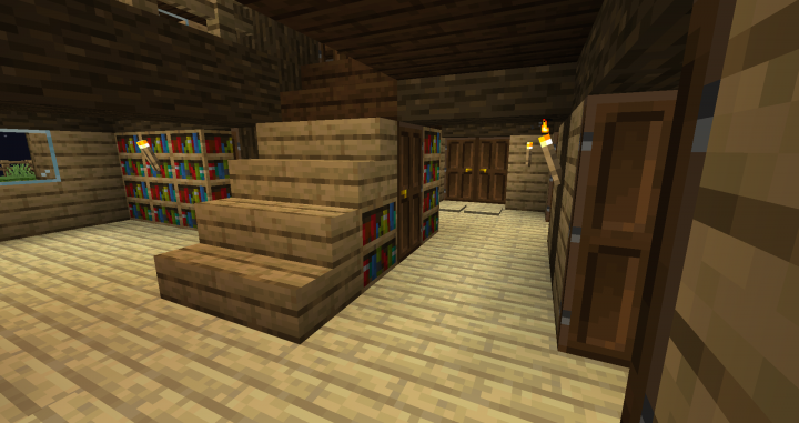 medium low pitch roof house Minecraft Map