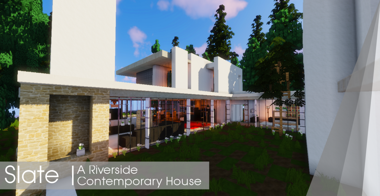 Slate | Riverside Contemporary House | Dalewood Minecraft Map