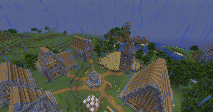 The Rustic Town I Have Started Building! Minecraft Map