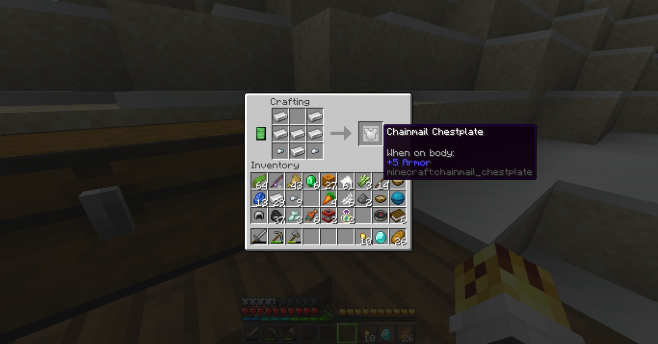 craftable chainmail armor Minecraft Data Pack