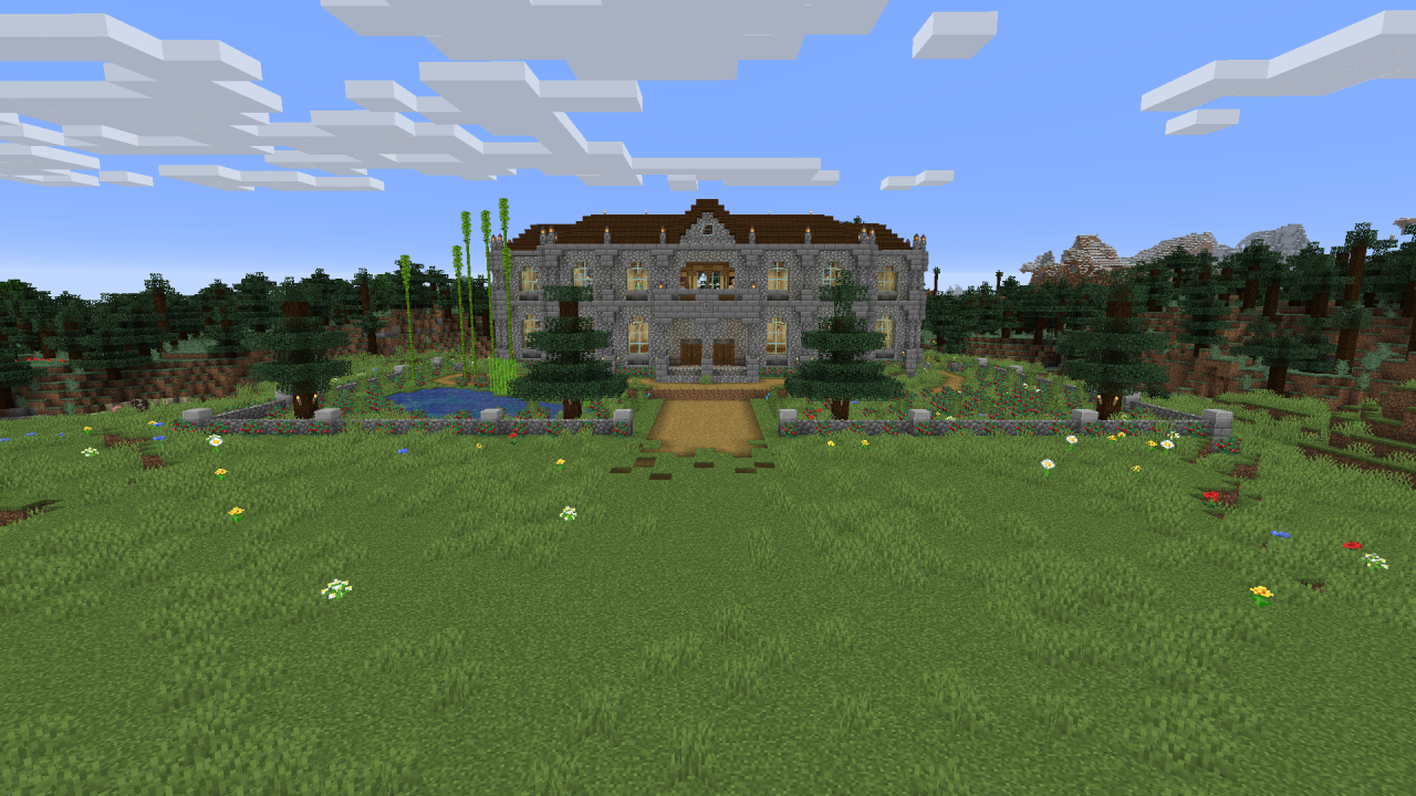 Mansion Base - Built in Survival Minecraft Map