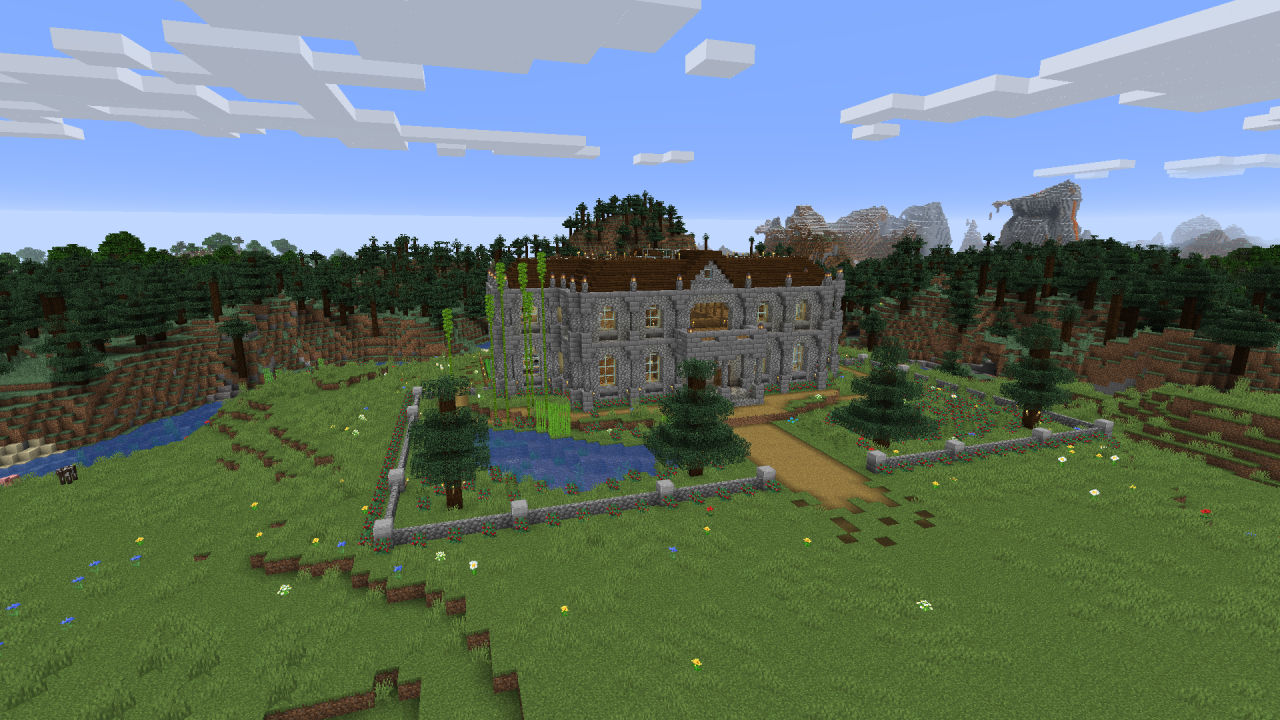 Mansion Base - Built in Survival Minecraft Map