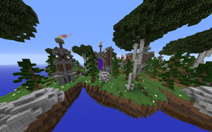 2 Portal Floating Hub [200x200] Minecraft Map