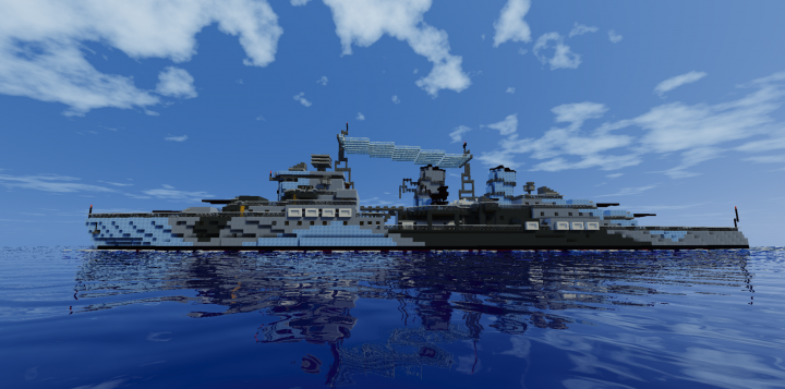 1:1 Scale HMS Belfast 1944 - Exterior Only Minecraft Map