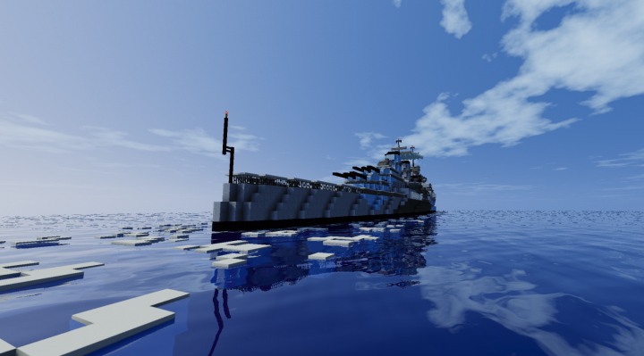 1:1 Scale HMS Belfast 1944 - Exterior Only Minecraft Map