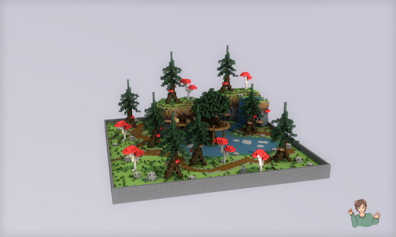 Fungal Forest | HCF Spawn [100x100] | 1.8+ Minecraft Map