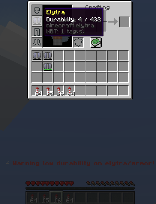 Elytra / Armour low durability warning Minecraft Data Pack