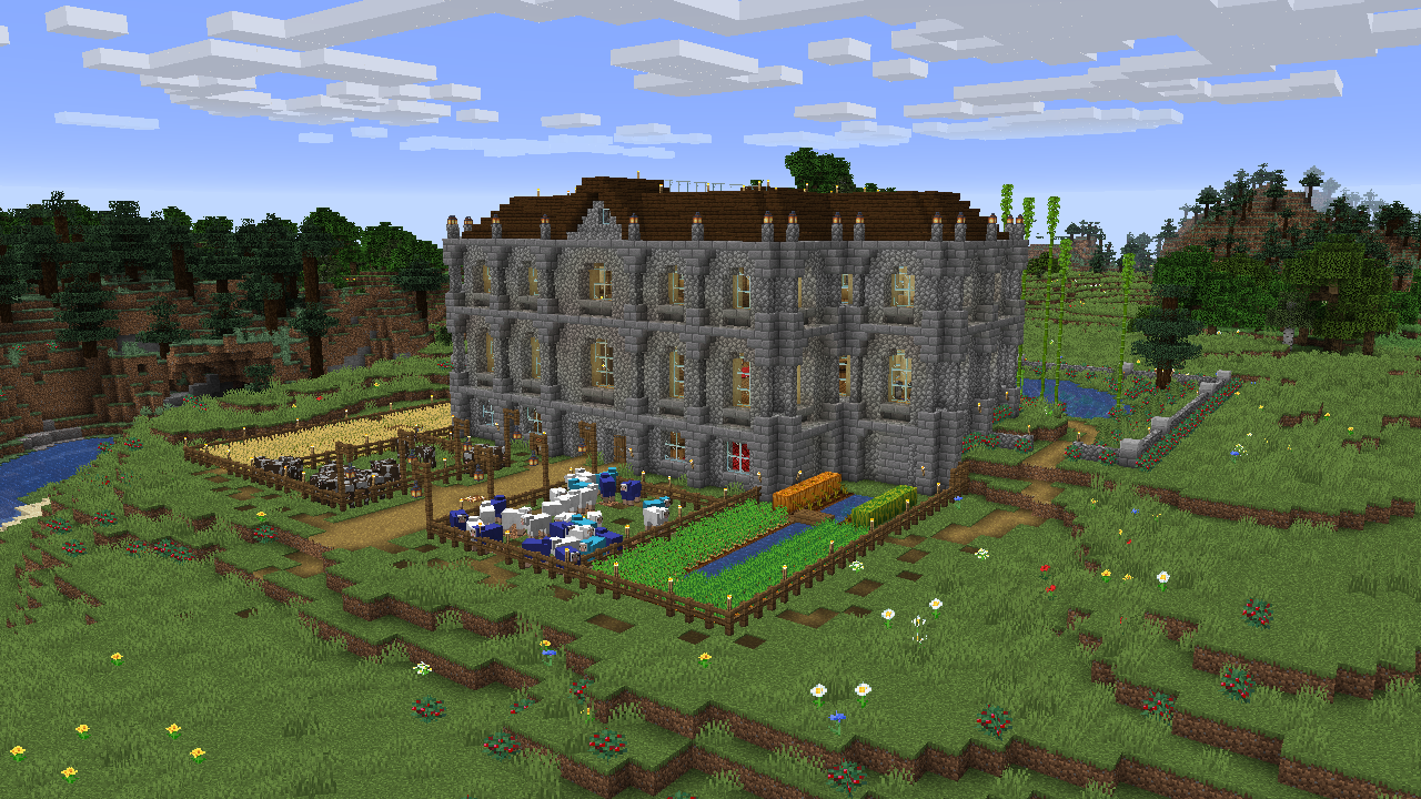 Mansion Base - Built in Survival Minecraft Map
