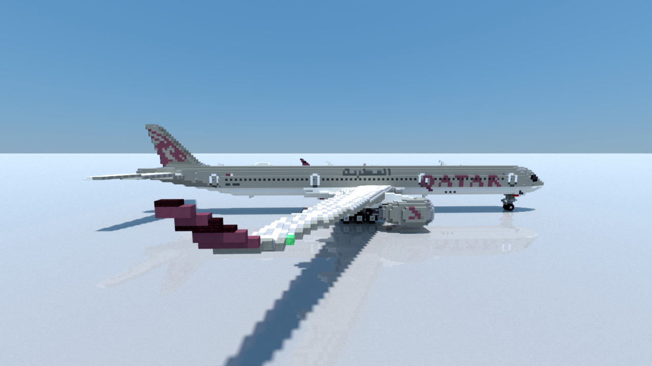 Airbus A350-1000 Qatar Airways | 1.14.3 | [+Download] Minecraft Map