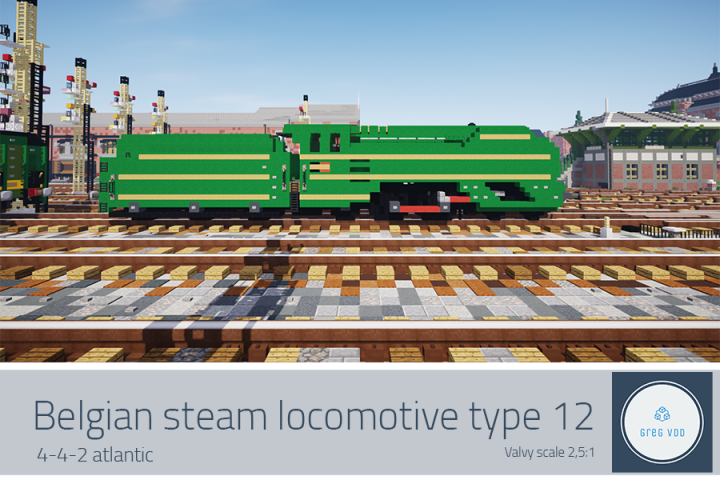 NMBS Type 12 - Belgian steam locomotive Minecraft Map