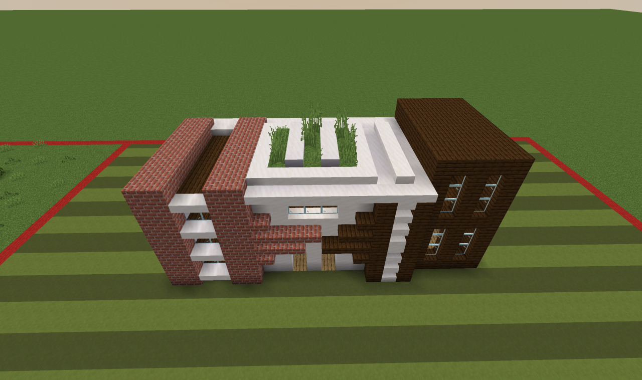 ugly modern house because im bad at building Minecraft Map