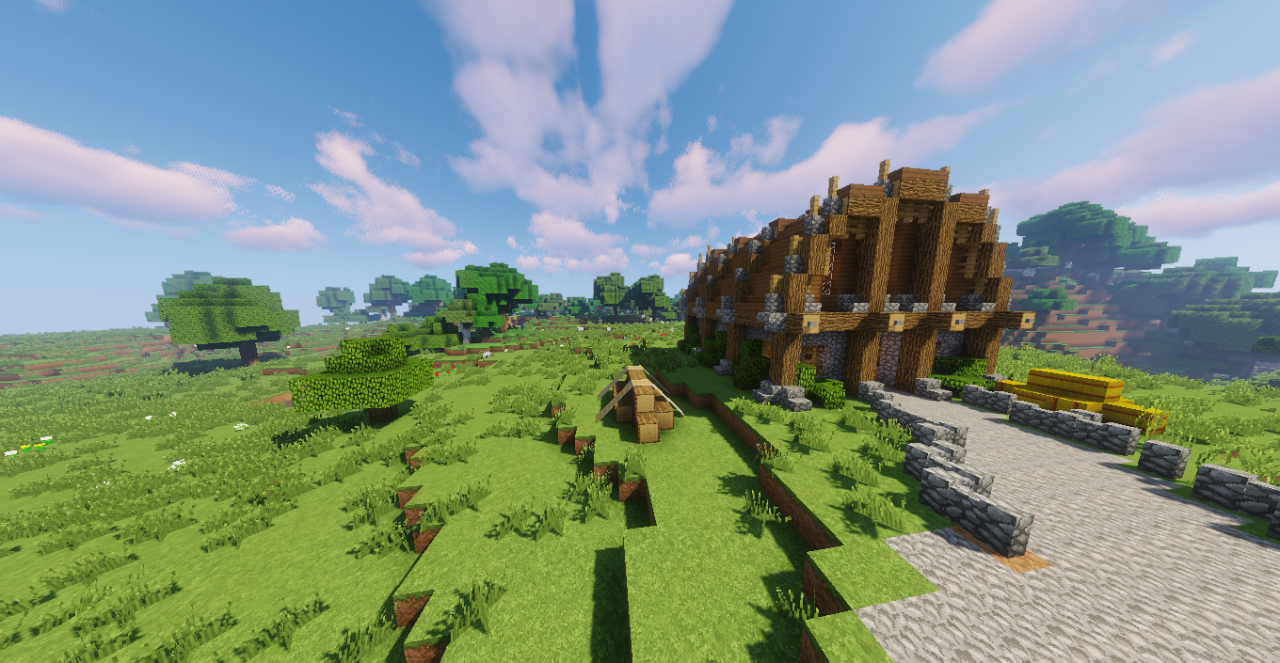 Medieval Barn/Stable Tutorial Minecraft Map