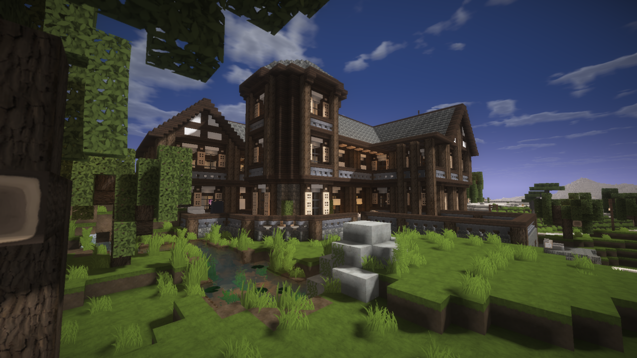 Tudor Style House by a River Minecraft Map