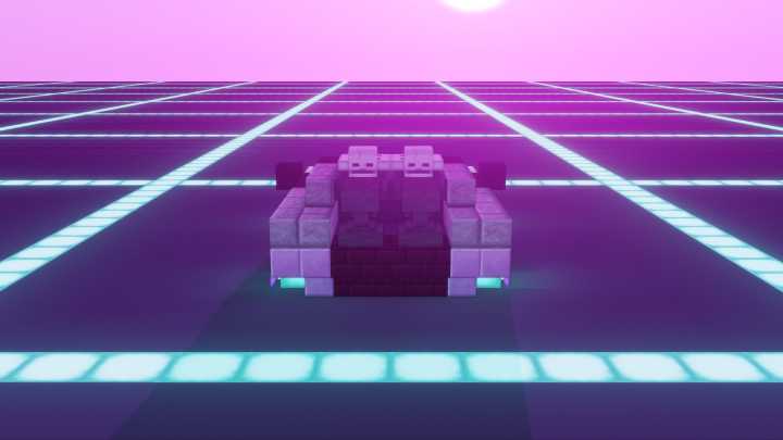 Synthwave DeLorean Minecraft Map