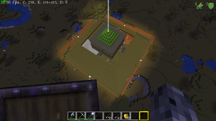 start your adventure in a dirt pyramid with mine cart mineshaft ...