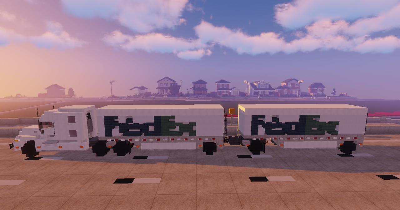 1.5:1 Scale FedEx Ground Mack Anthem truck and double trailers ...