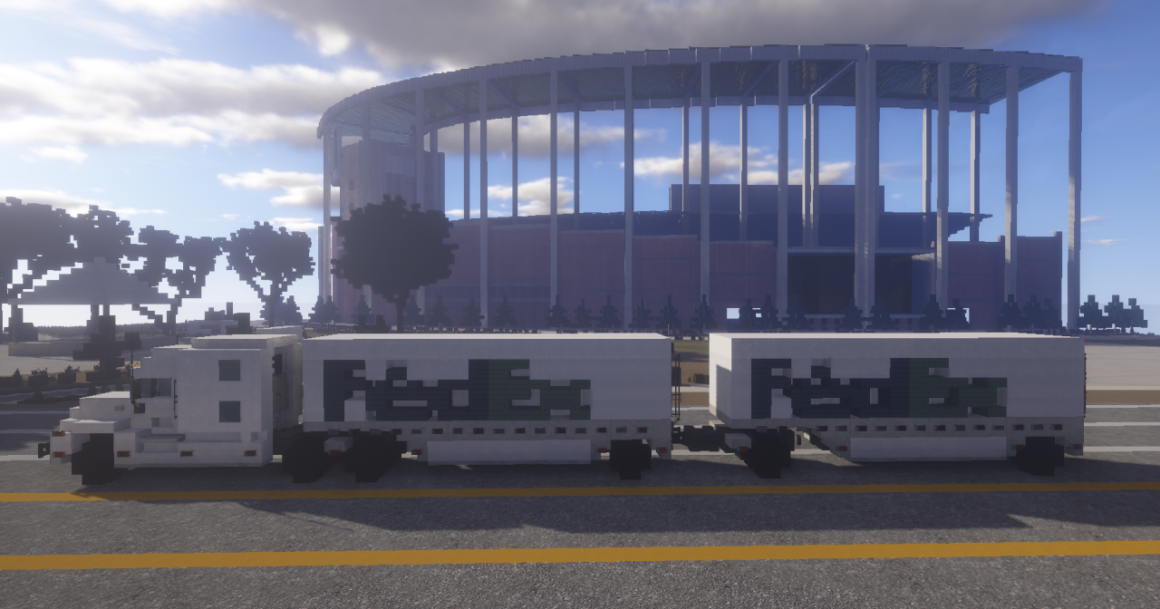 1.5:1 Scale FedEx Ground Mack Anthem truck and double trailers ...