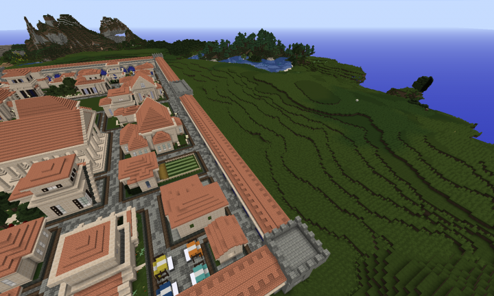 Roman village - Towny Spawn - now 100% finished Minecraft Map