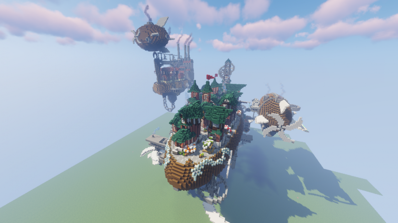 Flyng Steampunk Cities Minecraft Map