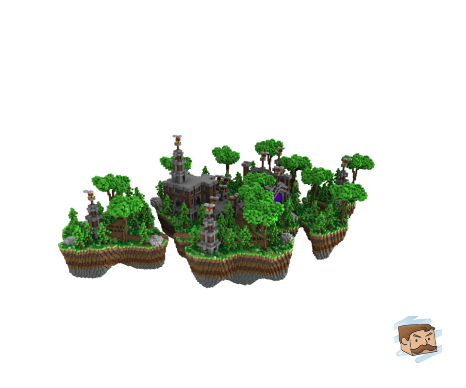 2 Portal Floating Hub [200x200] Minecraft Map