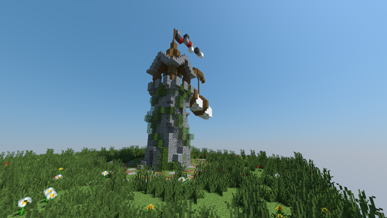 Tower with blowing horn (remake of old build) Minecraft Map