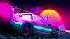 Synthwave DeLorean Minecraft Map