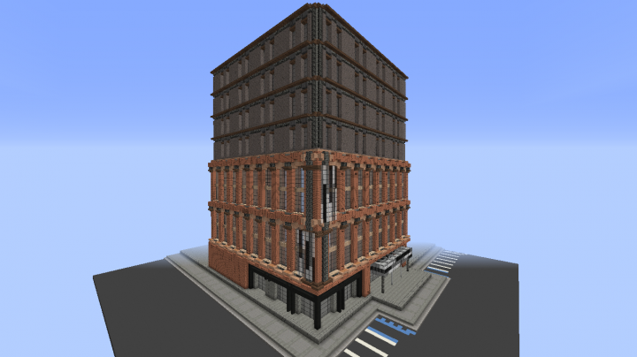 Corner Building Facade (No Interior) Minecraft Map