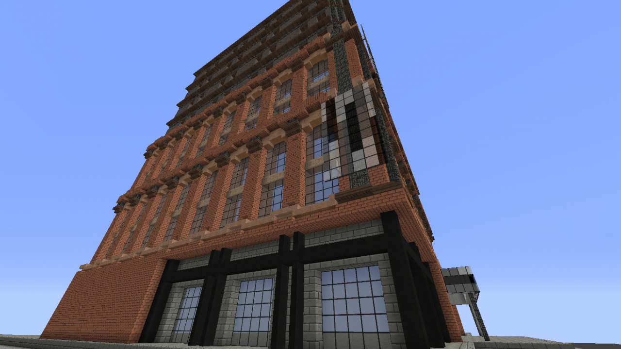 Corner Building Facade (No Interior) Minecraft Map