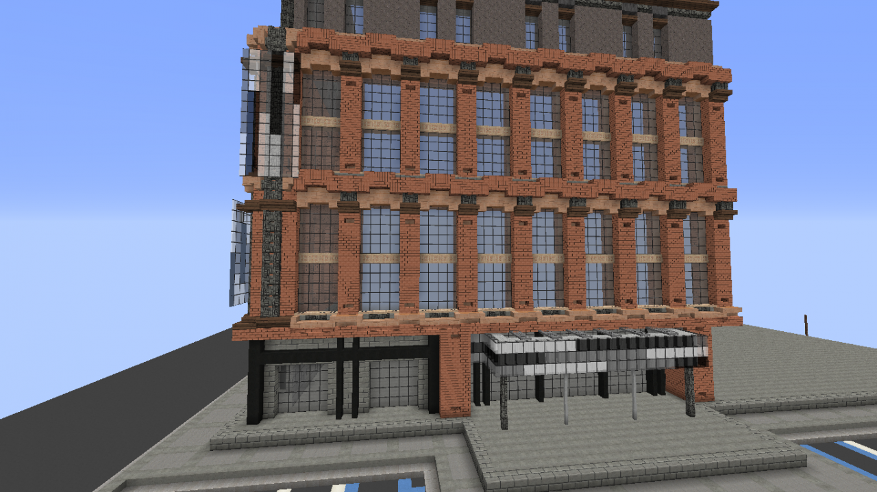 Corner Building Facade (No Interior) Minecraft Map