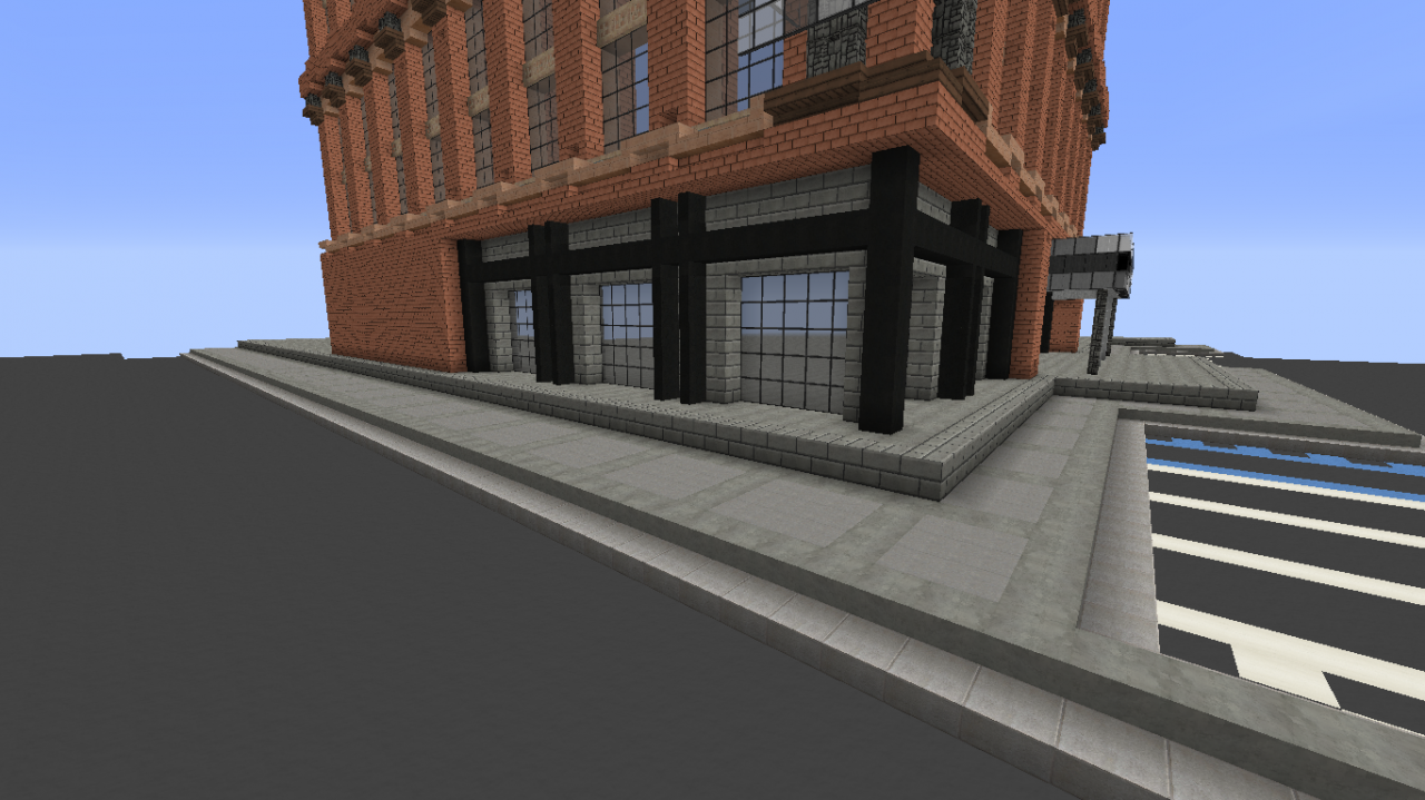 Corner Building Facade (No Interior) Minecraft Map