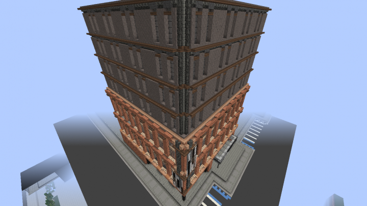 Corner Building Facade (No Interior) Minecraft Map