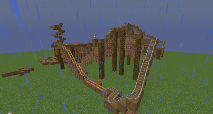 Large Spiral Rollercoaster. Minecraft Map