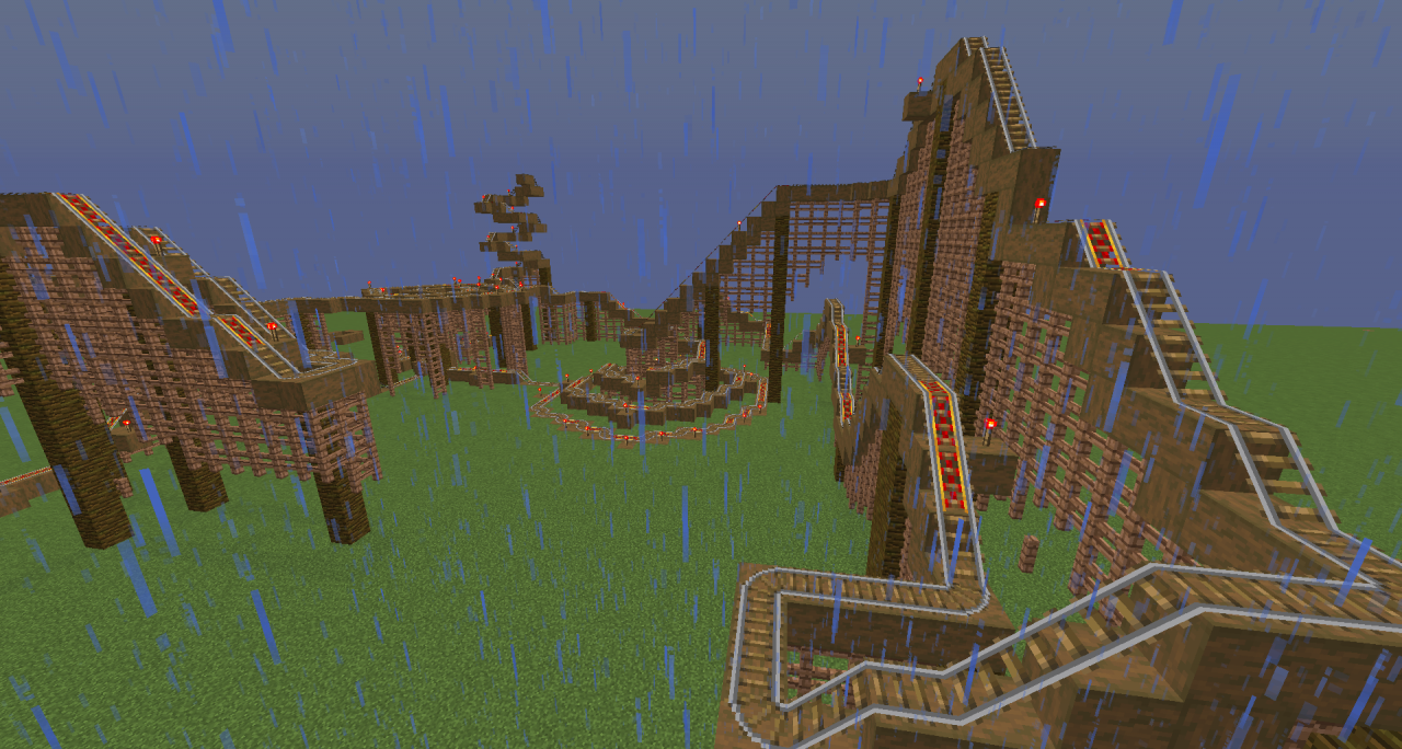 Large Spiral Rollercoaster. Minecraft Map