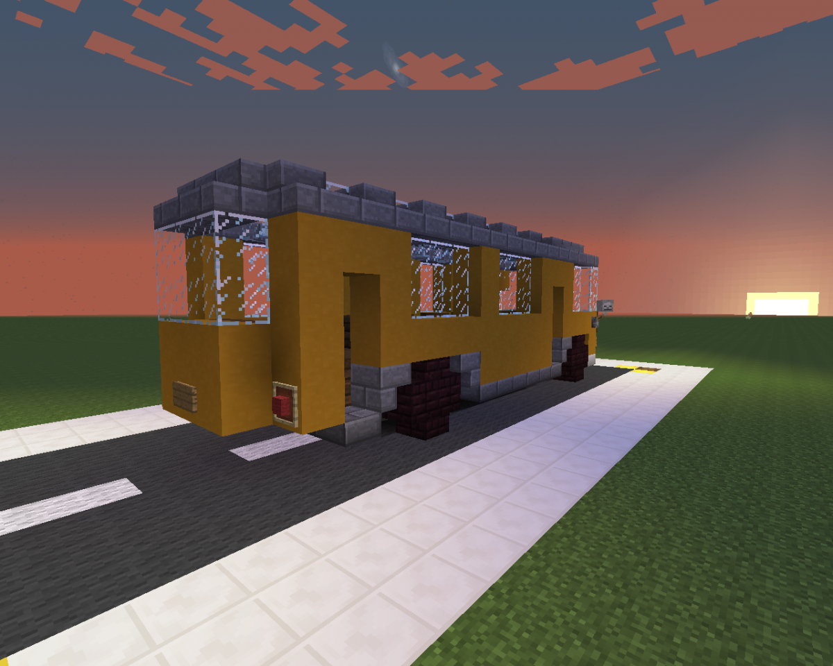 Soviet bus PAZ-672 Minecraft Map