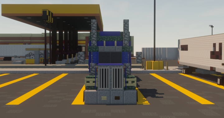 1.5:1 Peterbilt Model 389 With Flat Bed Trailer Minecraft Map