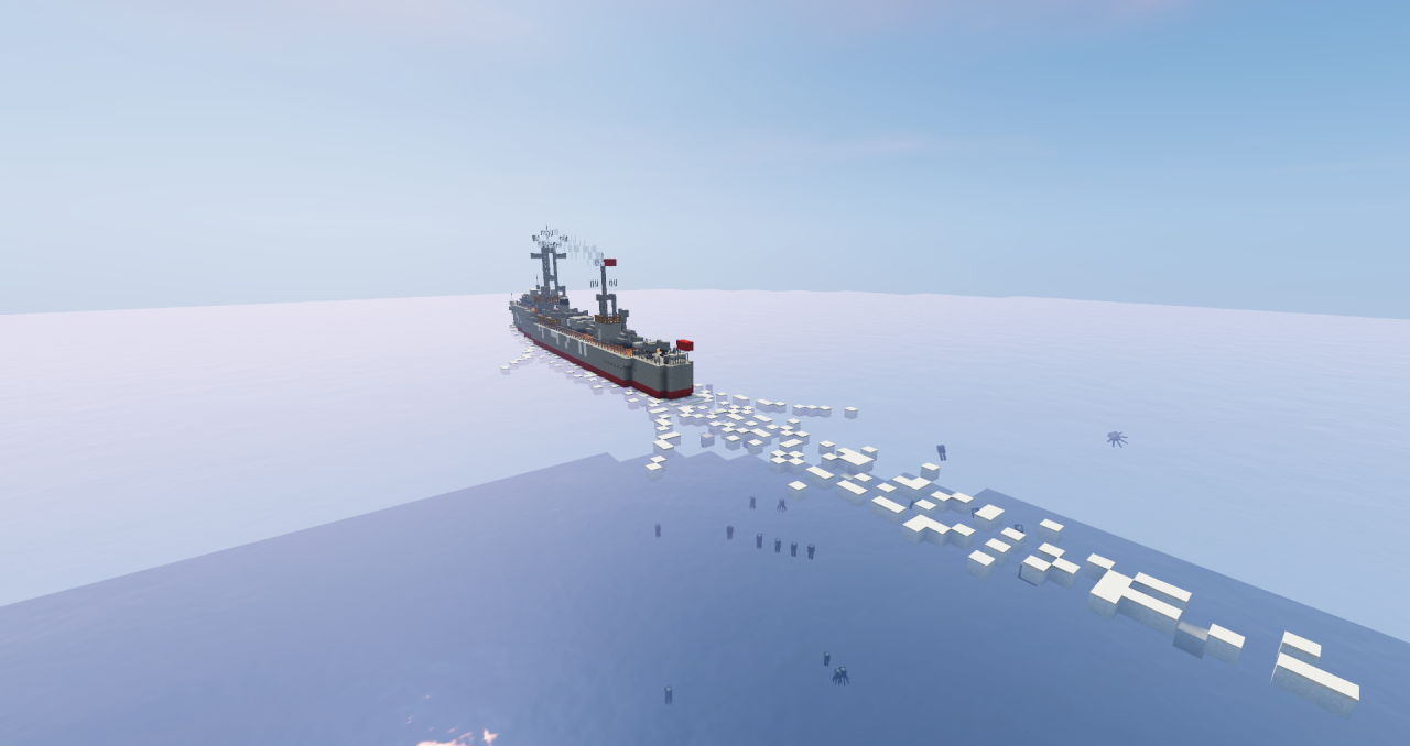 1:1 Tomozuru Japanese torpedo boat. Minecraft Map