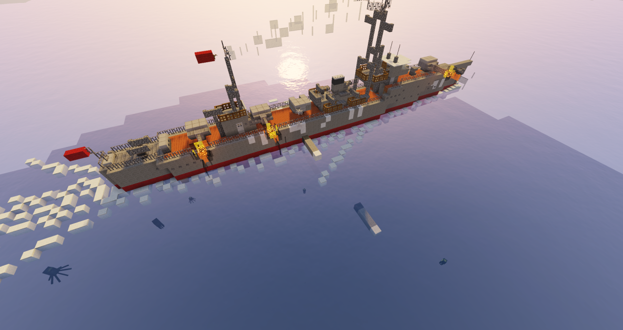 1:1 Tomozuru Japanese torpedo boat. Minecraft Map