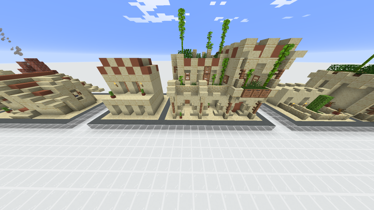Desert Village Buildings Transformation Minecraft Map