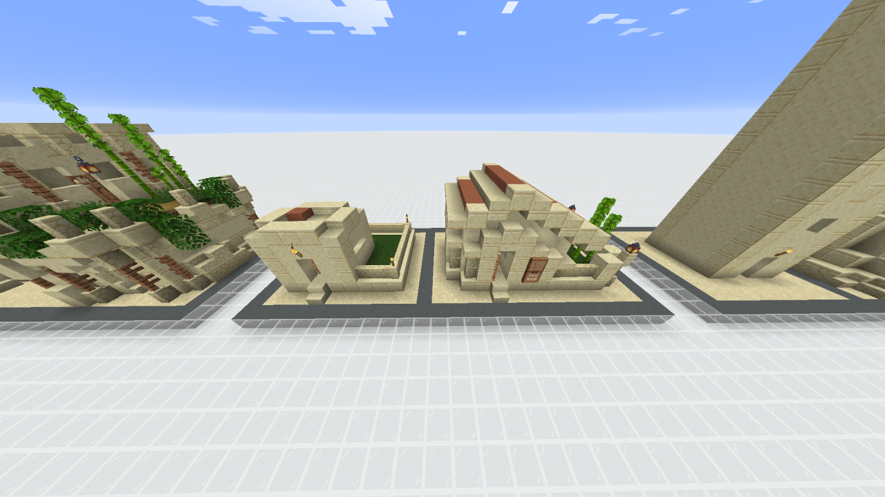 Desert Village Buildings Transformation Minecraft Map