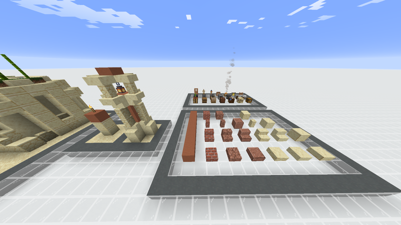 Desert Village Buildings Transformation Minecraft Map