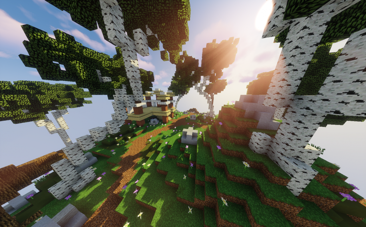 Beautiful Floating Birch Forest Spawn [100x100] Minecraft Map