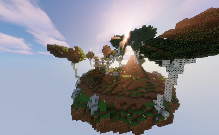 Beautiful Floating Birch Forest Spawn [100x100] Minecraft Map