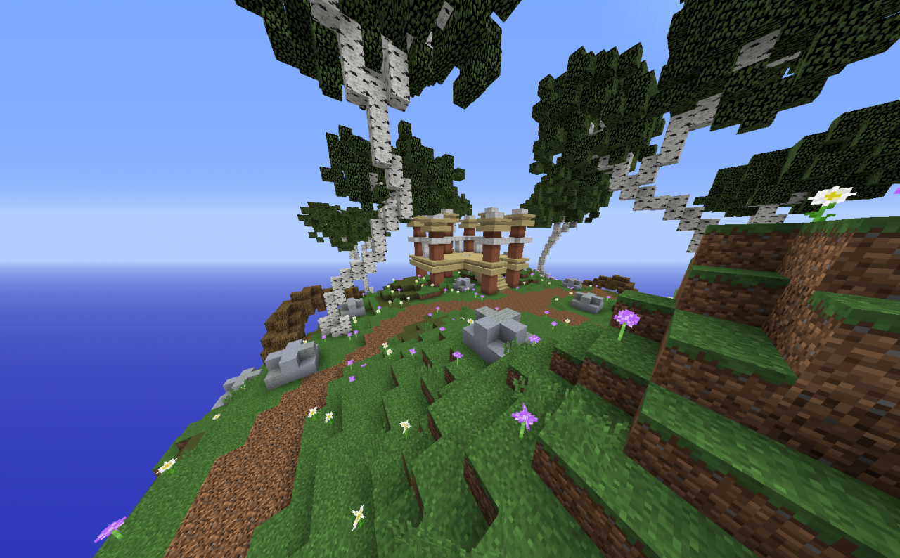 Beautiful Floating Birch Forest Spawn [100x100] Minecraft Map